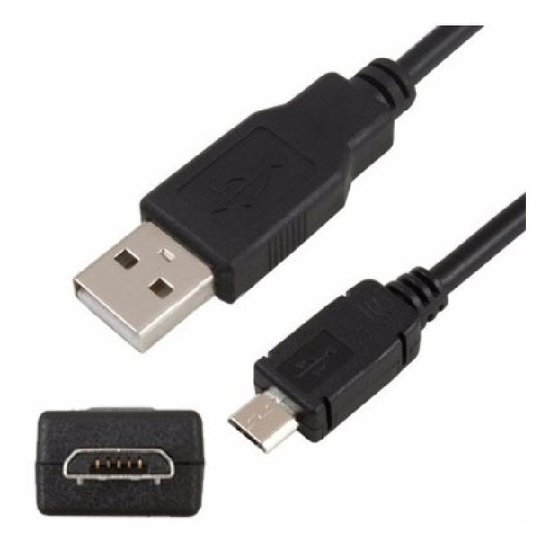 Cable USB a Micro USB 1,5mt negro - Recargas Rafaela