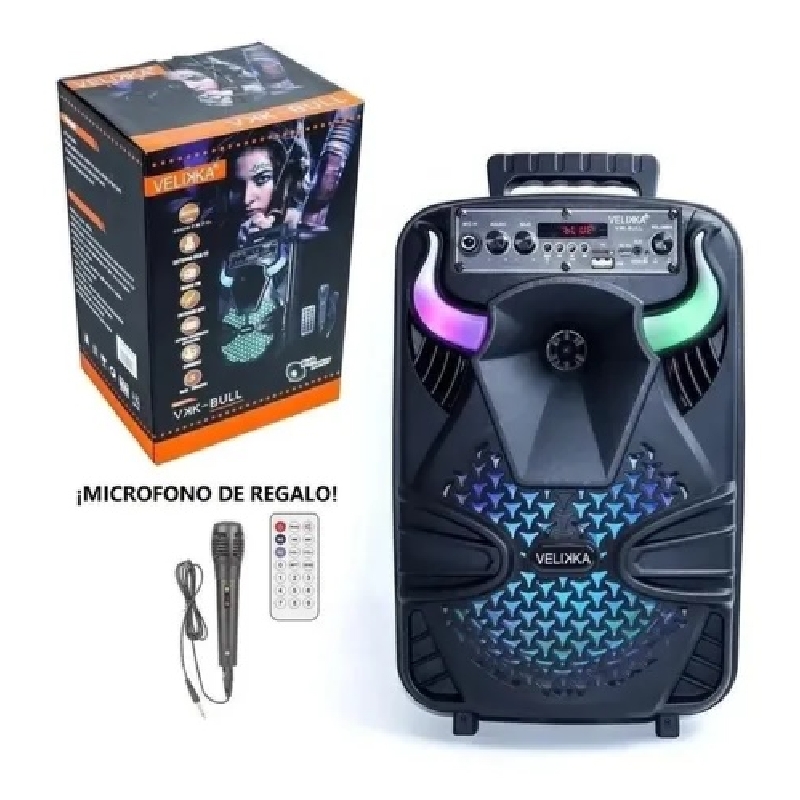 Parlante Portátil 8″ Bluetooth Micrófono Control remoto Toro - Recargas ...