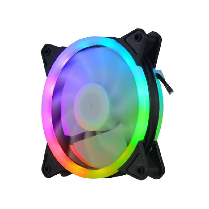 Cooler Fan Gamer ARGB 12cm DOBLE STRIPS Falcom AS03 - Recargas Rafaela