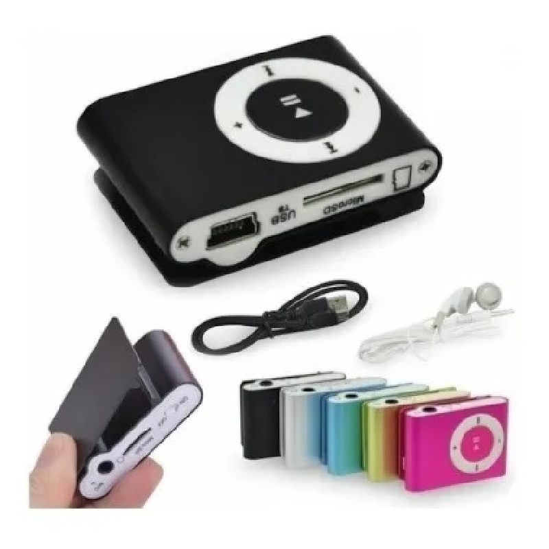 Reproductor Mp3 Clip Música Con Auriculares Y Cable De Carga - Recargas ...